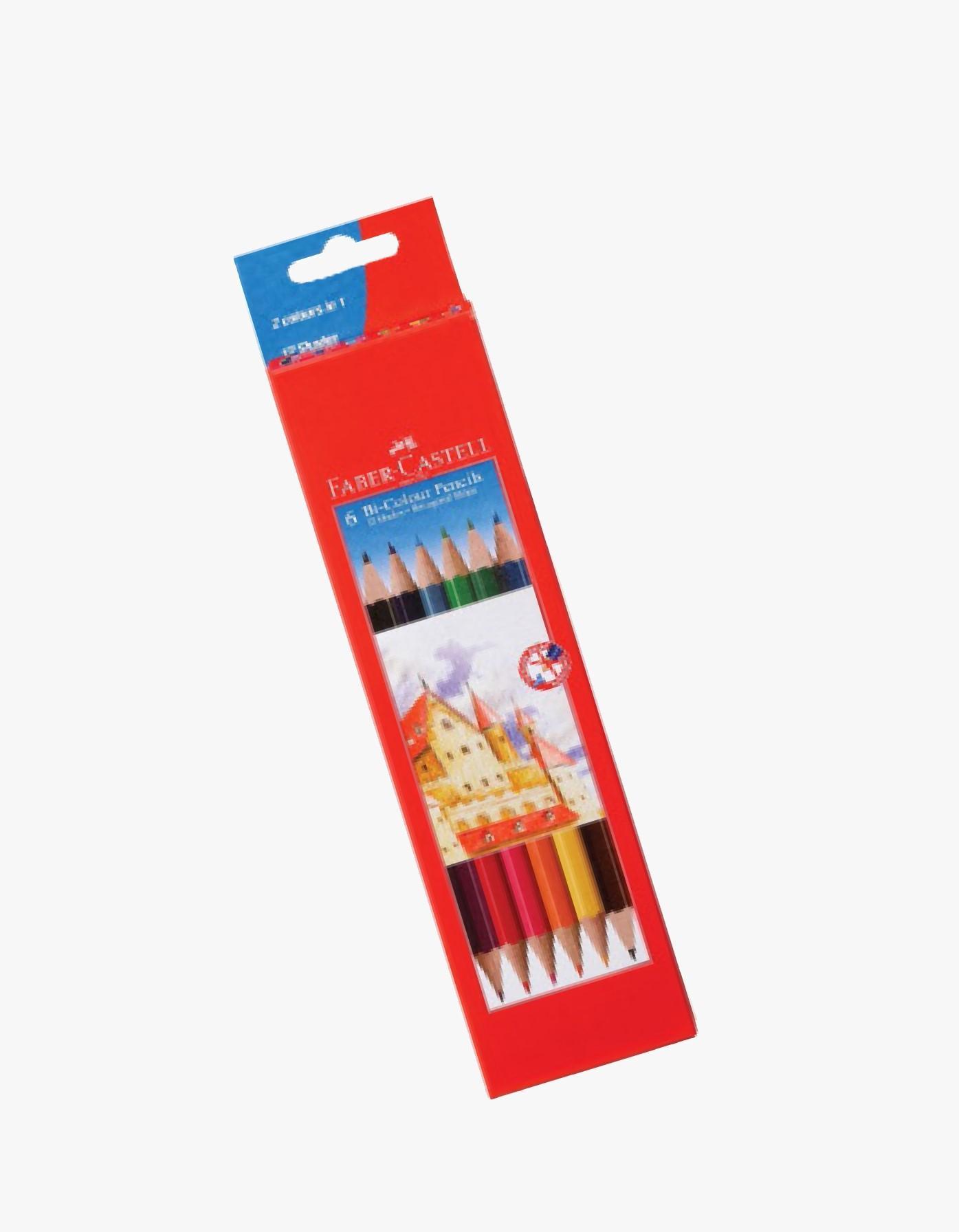 6 Bi Colour pencils - Cool Kidz